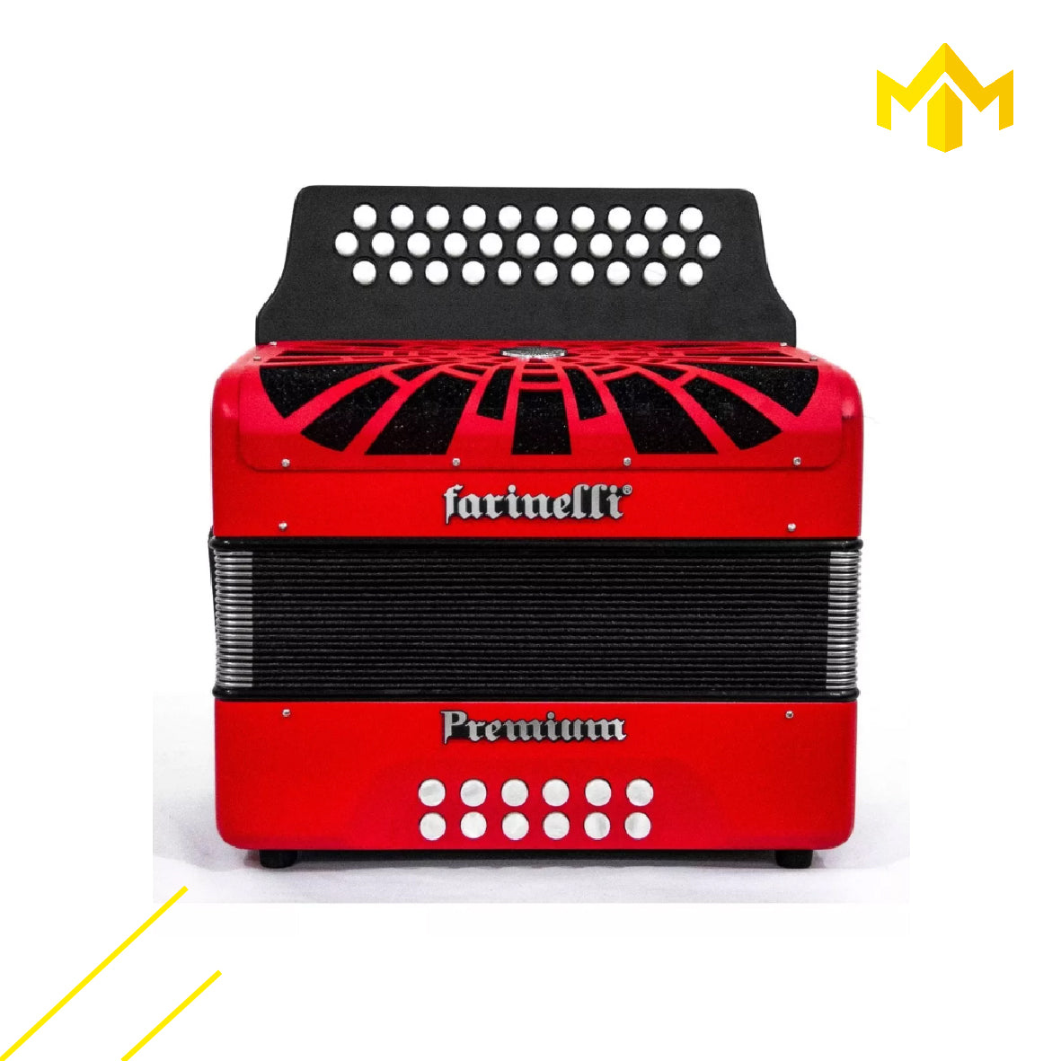 ACORDEON BOTONES 3012FRHG [FA] FARINELLI COLOR ROJO PREMIUM 5 VOCES ...