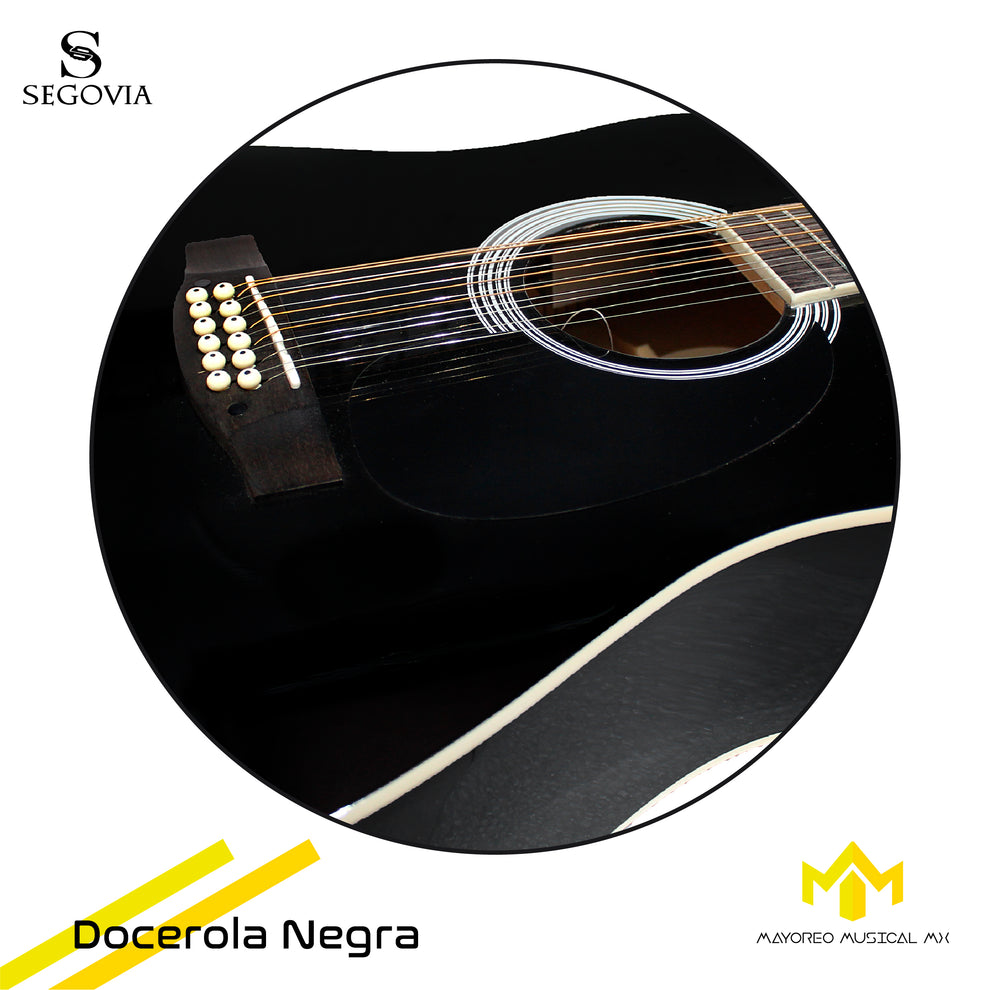DOCEROLA SEGOVIA NEGRA C/PASTILLA – Mayoreo Musical MX