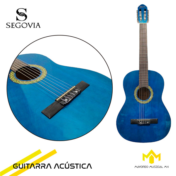 Guitarra Clasica Azul Segovia SG851RBL – Mayoreo Musical MX
